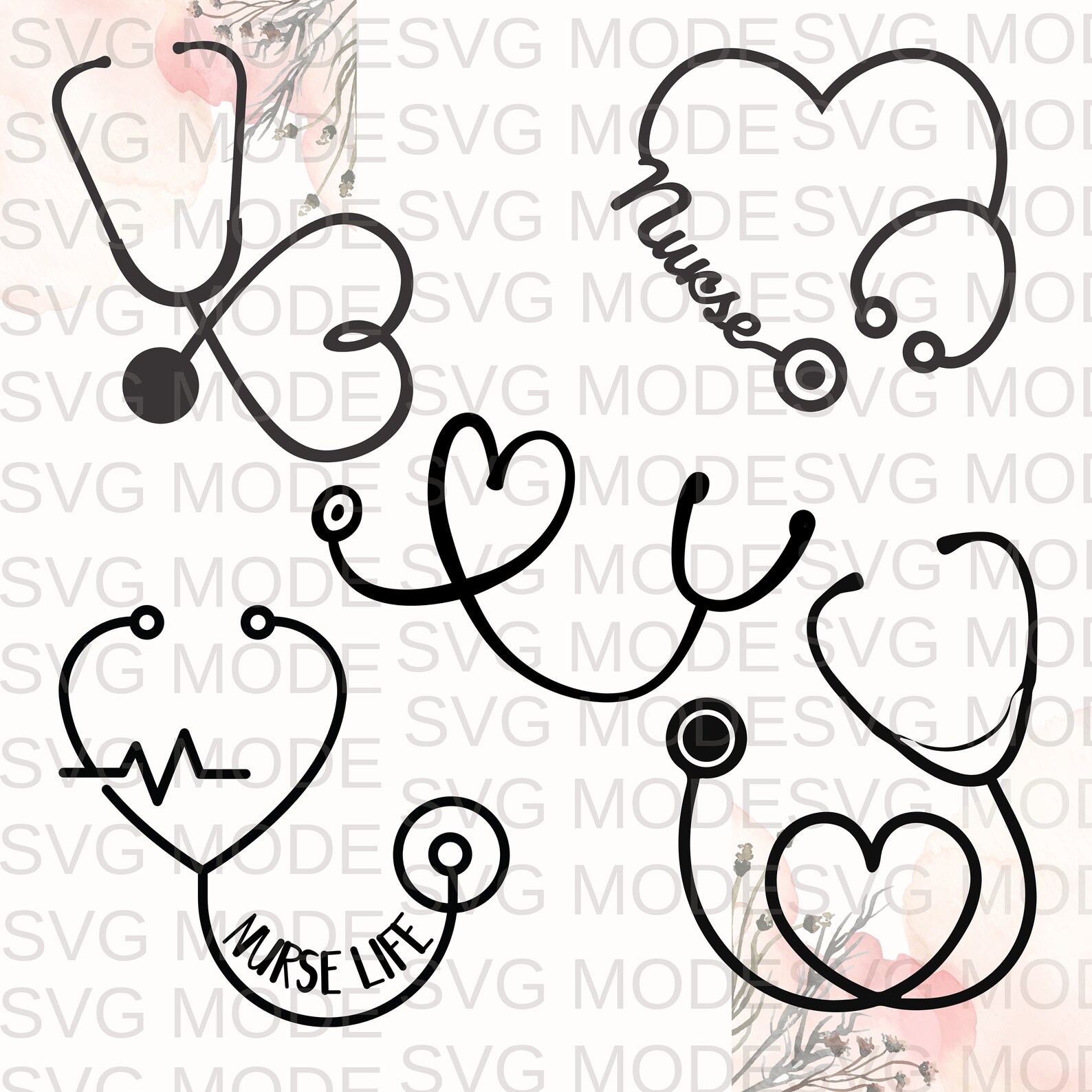 Heart Stethoscope SVG, Stethoscope SVG, Nurse Svg, Doctor Svg ...