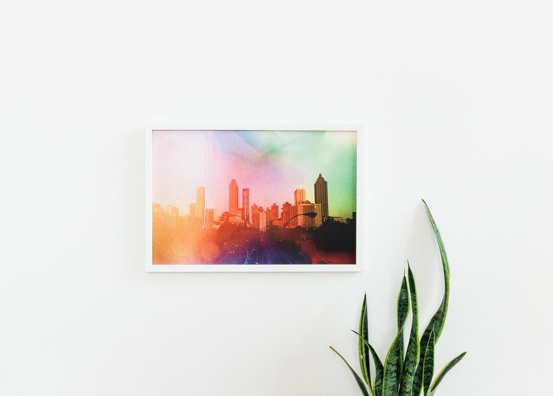 Rainbow Atlanta Skyline Art Print | Unique and Colorful Atlanta ...