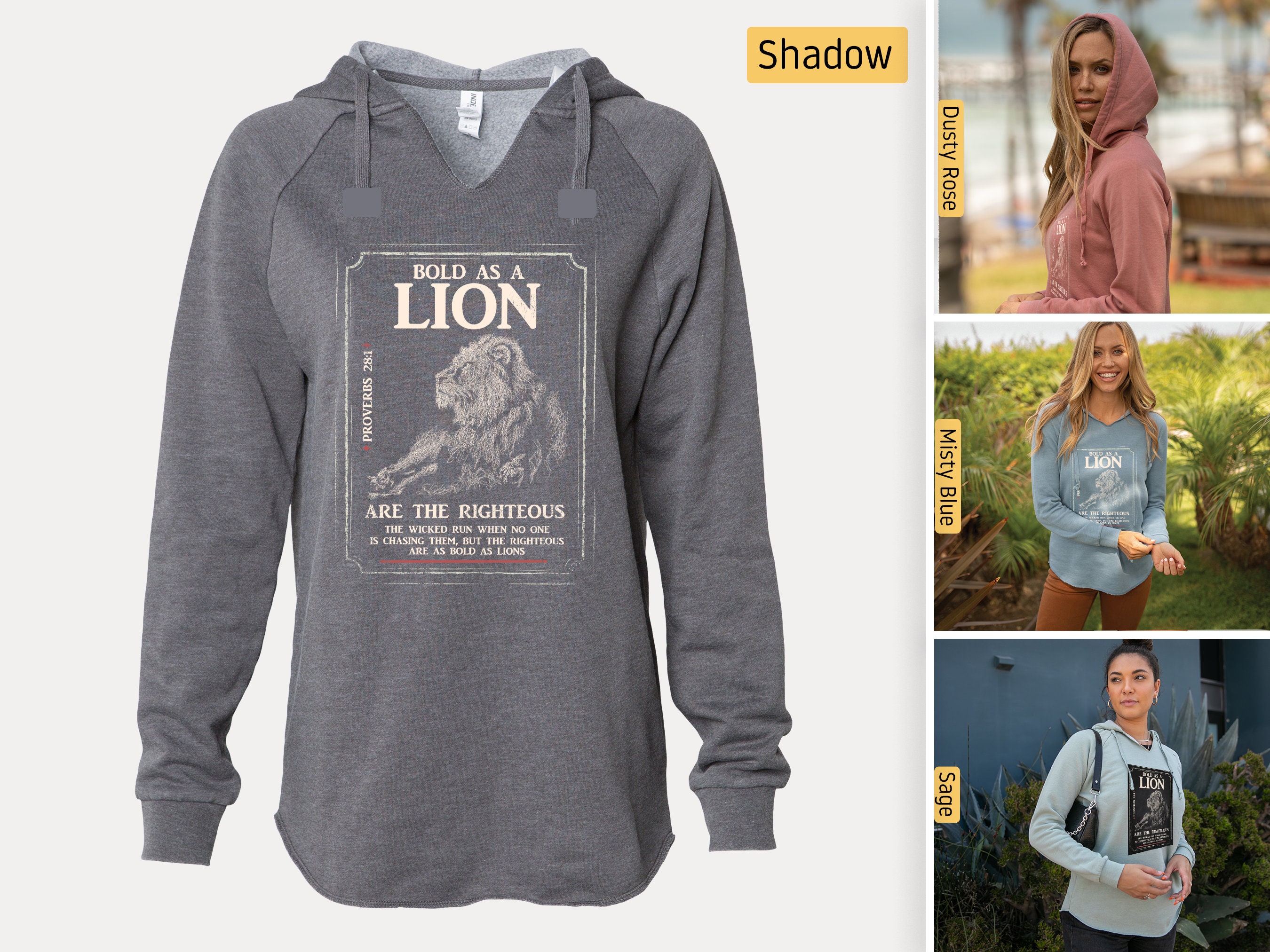 Christian Hoodie, Bold as a Lion, Christian Sweatshirt, Christian ...