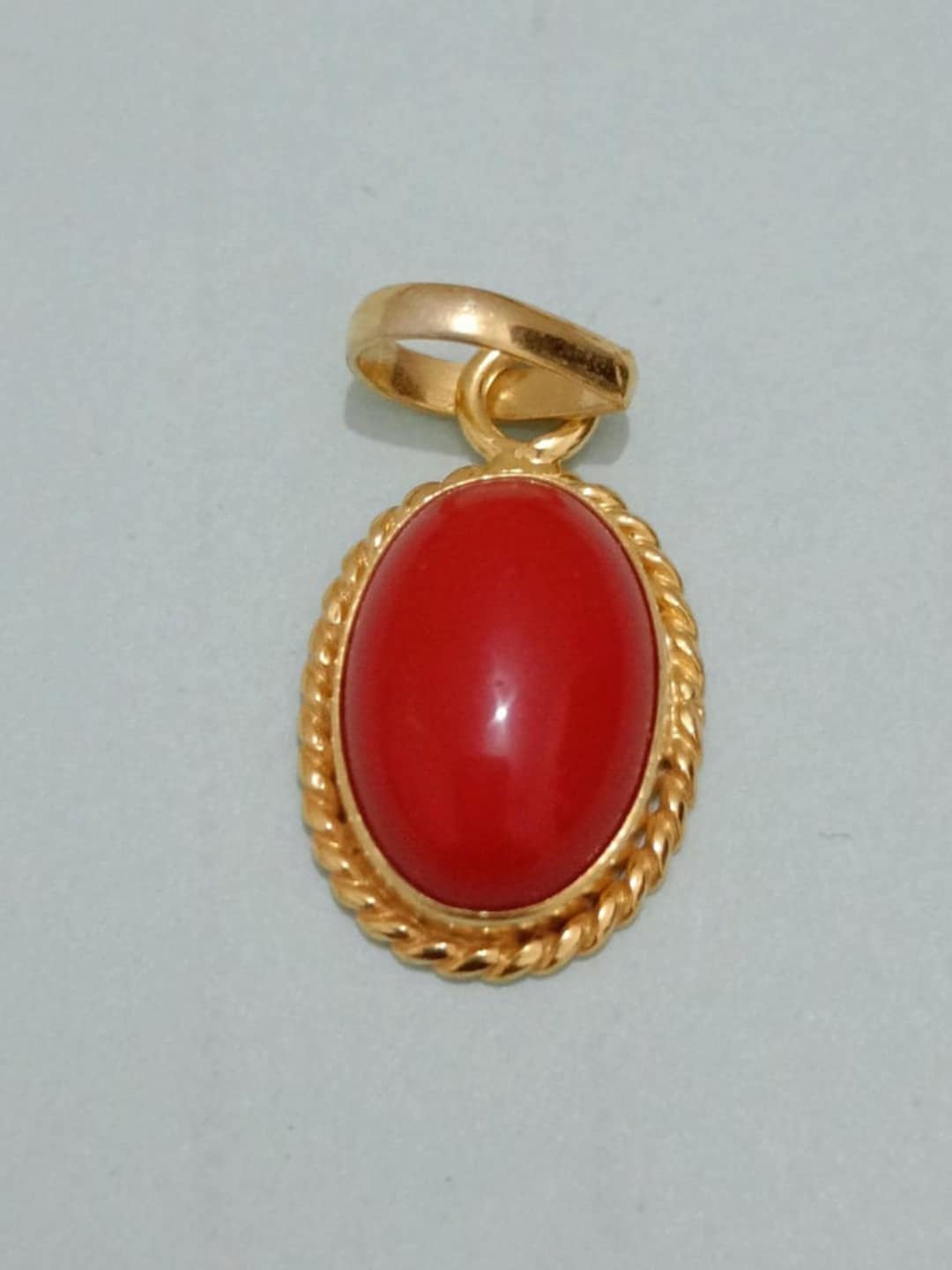 Natural Certified Red Coral Pendant Astrological Gemstone Pendant ...