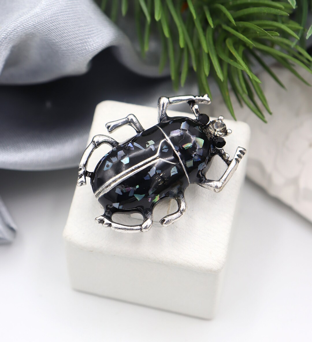 Scarab Beetle Brooch Enamel Brooch Egyptian Beetle Insect Brooch Pin ...