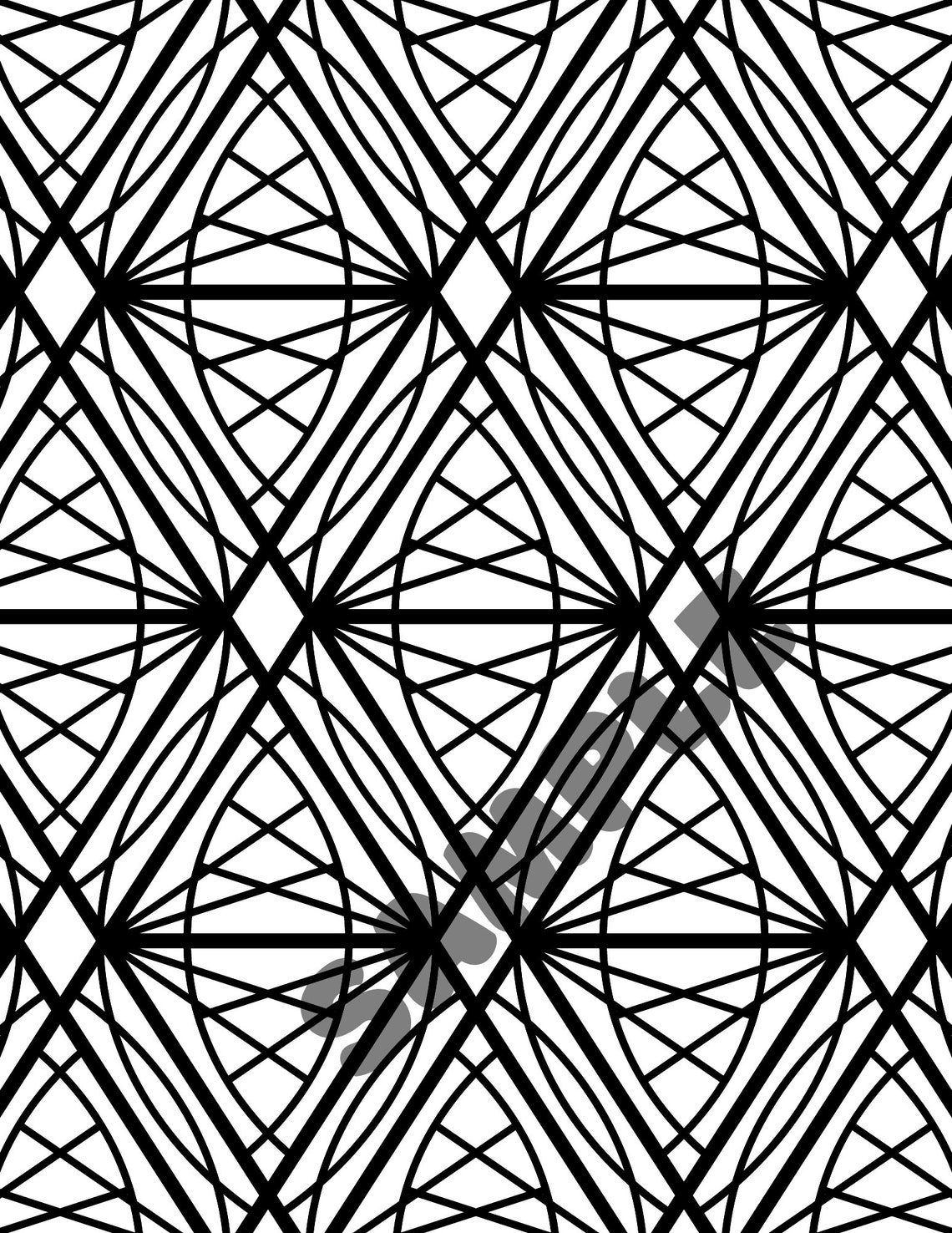 Bold Geometric Coloring Page, Digital Coloring Page, Adult Coloring ...