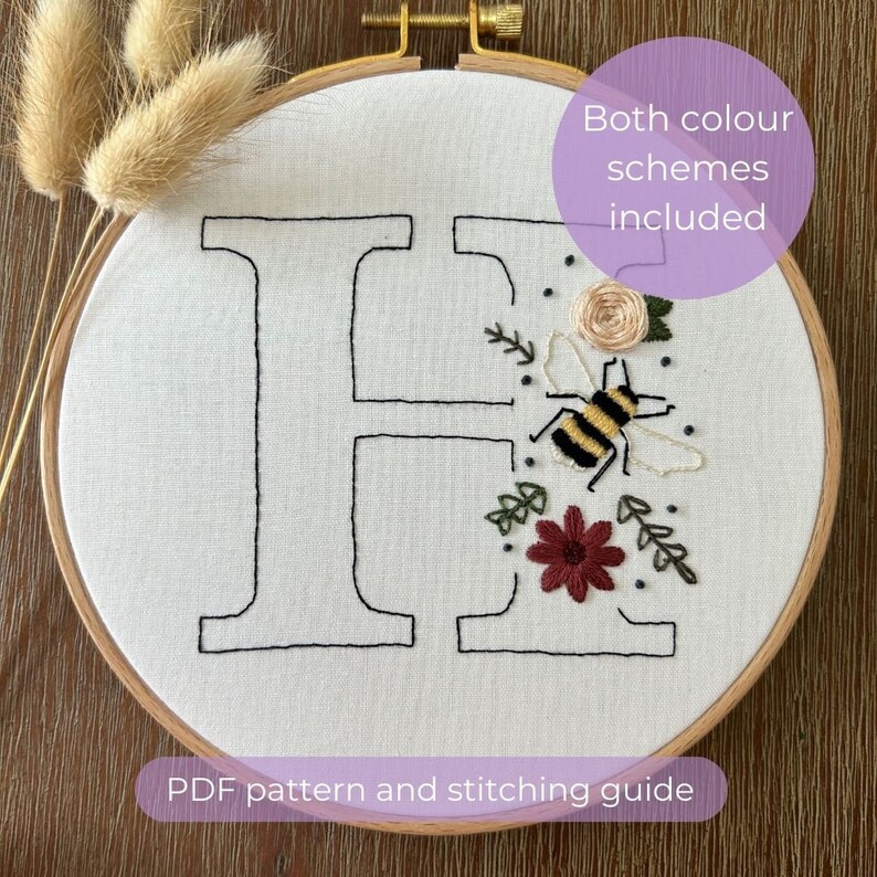 Alphabet Letter Embroidery Pattern | Monogram| Nursery Initial ...