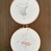 Ballerina Dancers Embroidery Pattern Dancer Ballet Floral Design ...