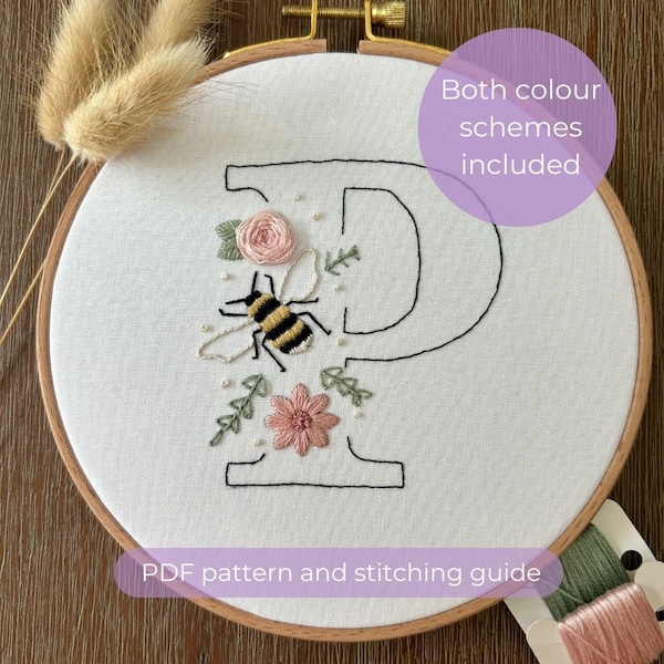 Hand Embroidery Letter Patterns - Etsy