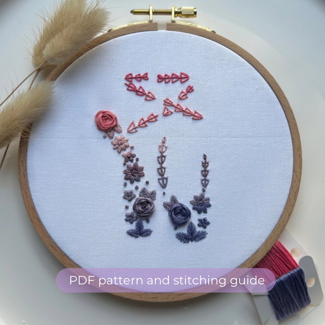 Ballerina Embroidery Pattern BUNDLE| Dancer | Ballet | Floral Design ...