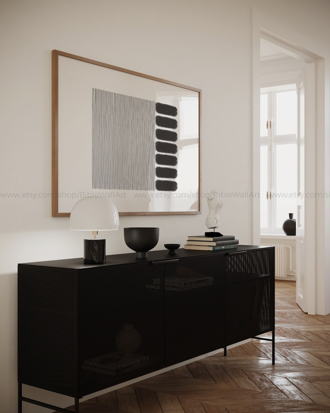 70x7 Black and White Japandi Poster, Abstract Minimalist Bible Verse ...