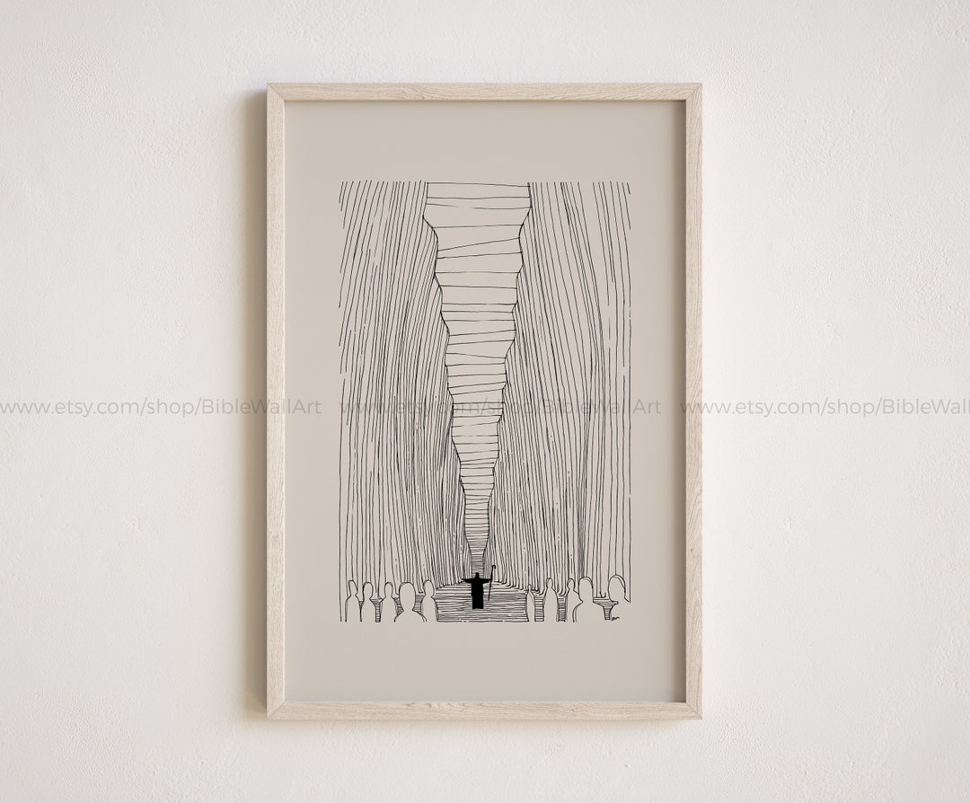 Moses Wall Art, Moses Bible Lessons, Parting of the Red Sea, Minimalist ...