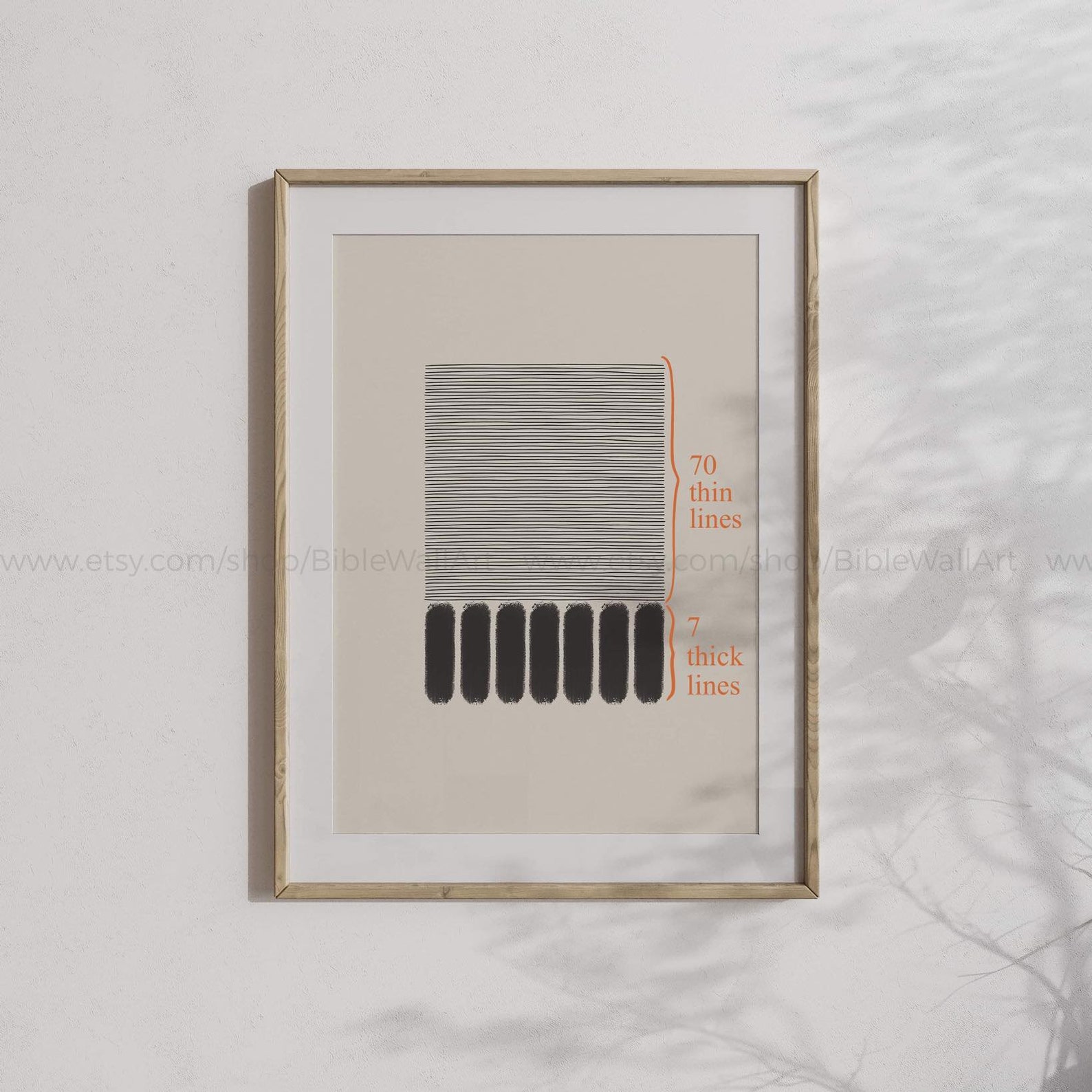70x7 Abstract Minimalist Bible Verse Decor, Seventy Times Seven ...