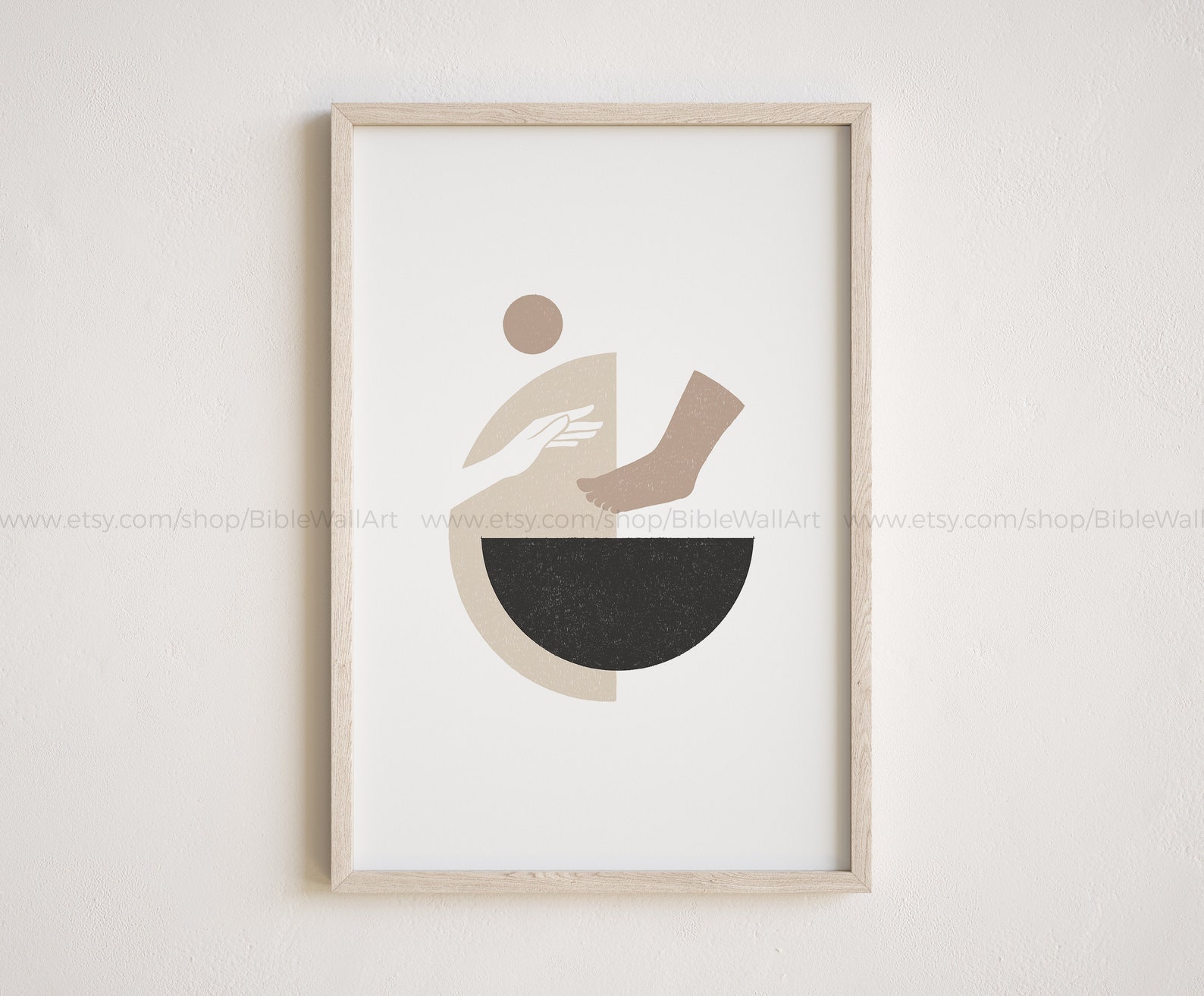 Foot Washing Art Minimalist Christian Printable Art Mid - Etsy