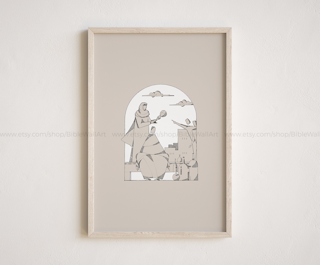 Jesus Anointed at Bethany, Original Christian Art, the Woman With an ...