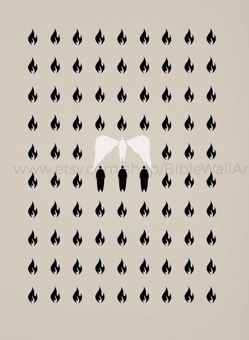 The Fiery Furnace Shadrach Meshach and Abednego God's - Etsy