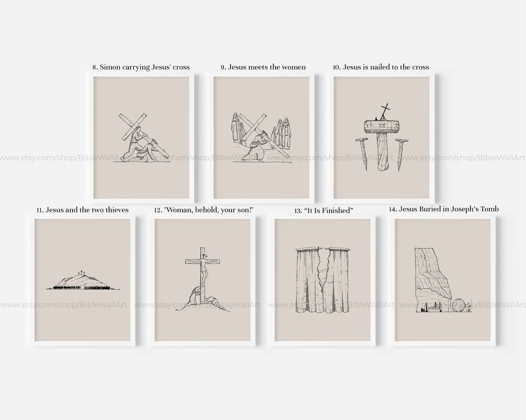 Stations of the Cross Prints (8–14 of 14) – Minimalist Passion of ...