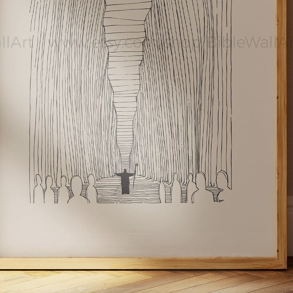 Moses Wall Art Moses Bible Lessons Parting of the Red Sea - Etsy