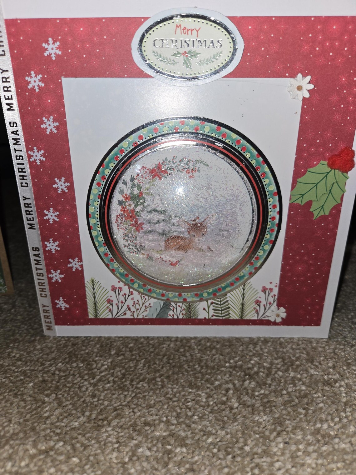 Snow Globe Shaker Card - Etsy