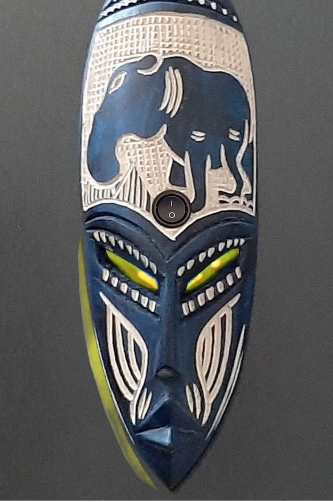 LED Afro Mask, Backlit African Mask, LED Decoration Mask, LED Wooden ...