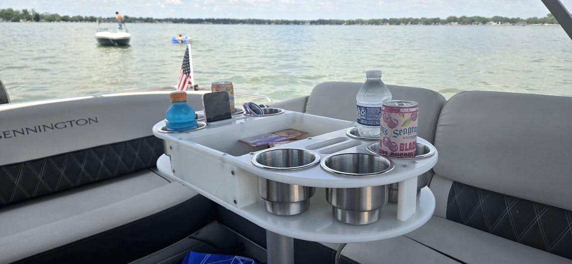 HDPE Boat Table With Stainless Steel Cupholders - Etsy