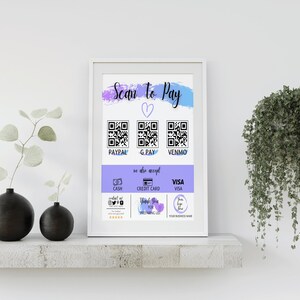 Payment Sign Template Printable Payment Sign Scan to Pay - Etsy