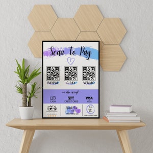 Payment Sign Template Printable Payment Sign Scan to Pay - Etsy
