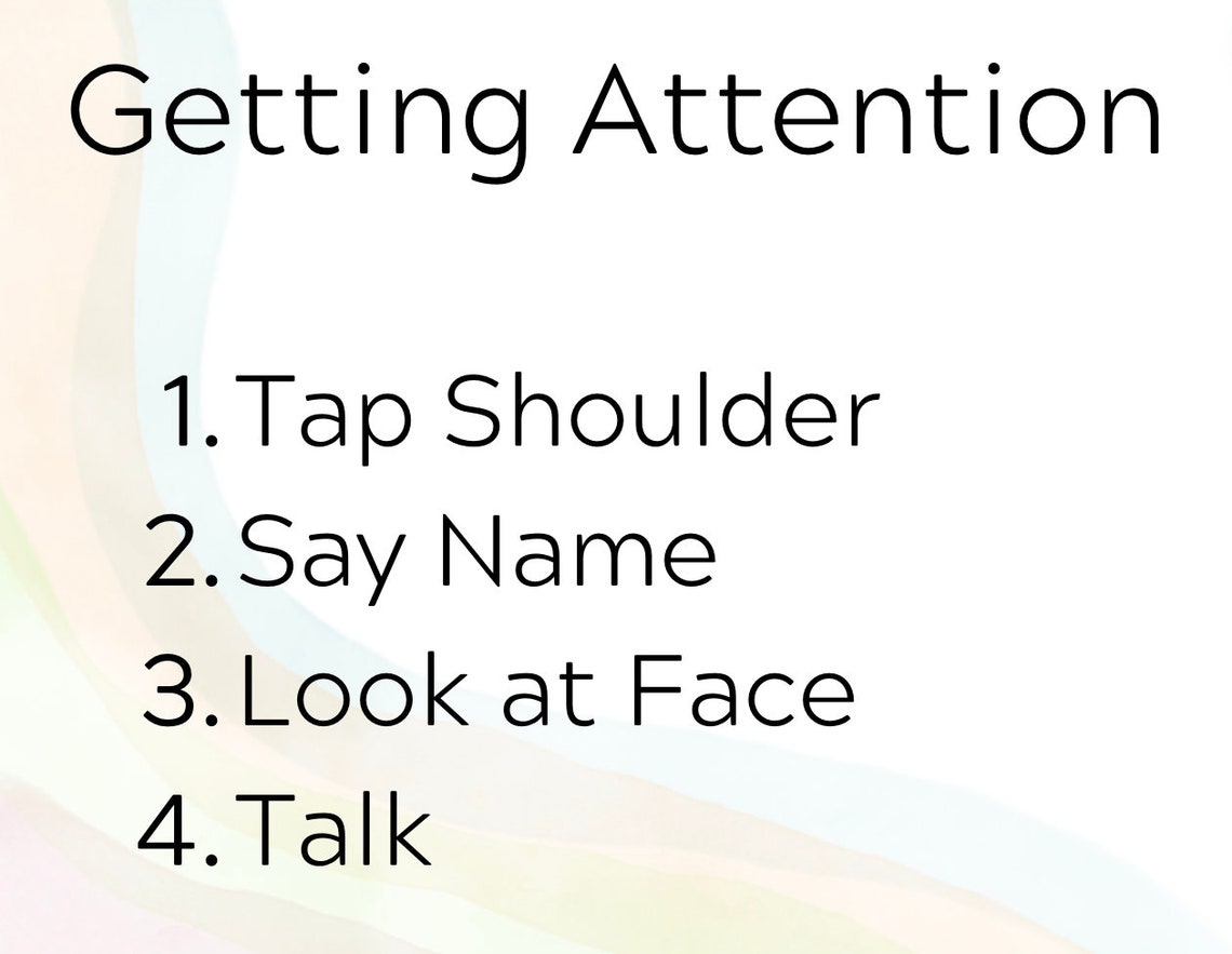 Getting Someone's Attention Social Story - Etsy