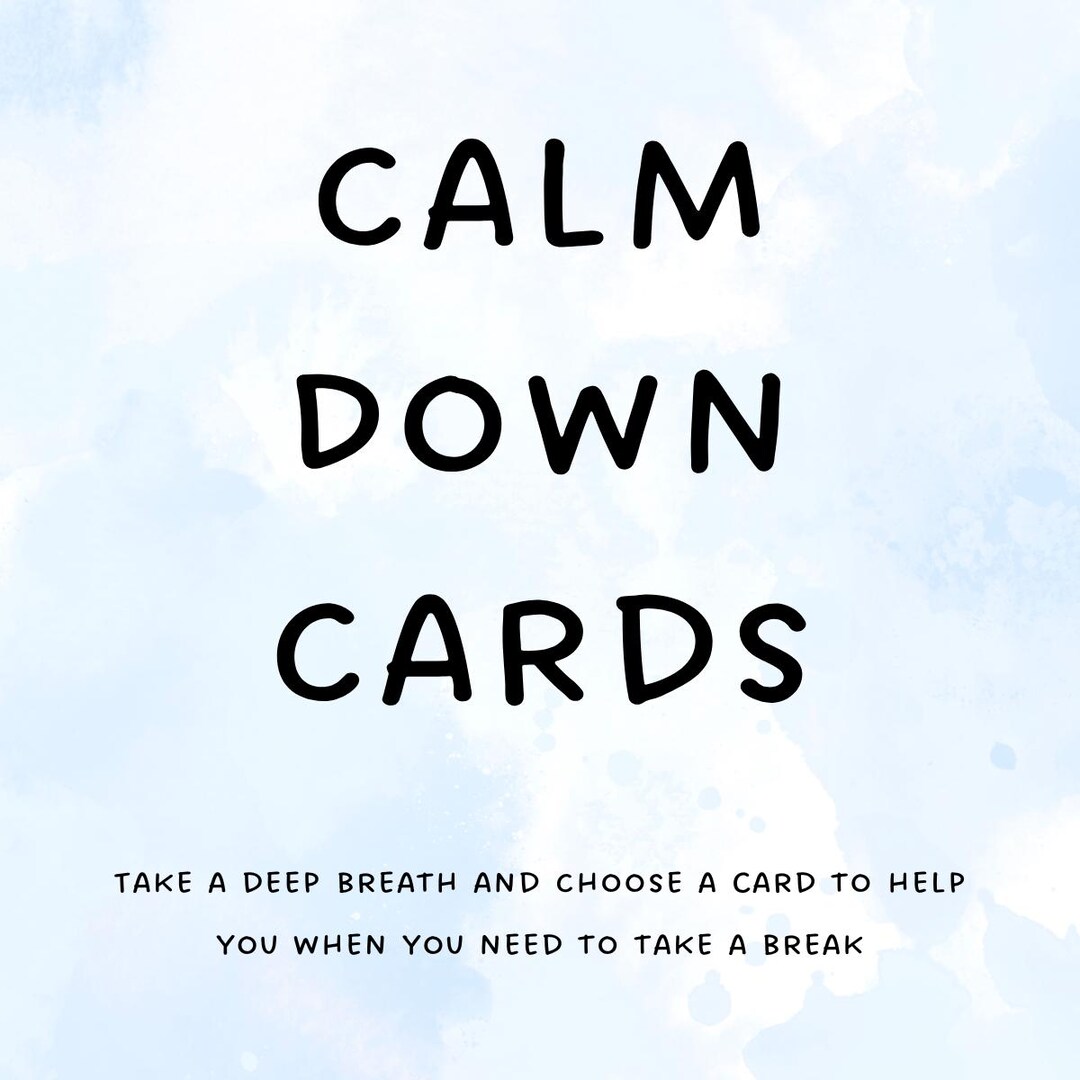Calm Down Cards - Ideas to Help Kids With Big Feelings! - Etsy