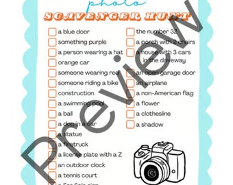 Photo Scavenger Hunt Printable for Kids - Etsy