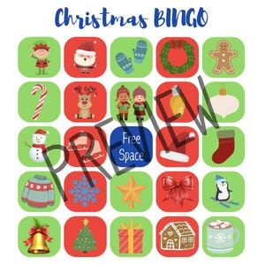Christmas BINGO! Comes With 10 Unique Cards, so the Whole Family Can ...
