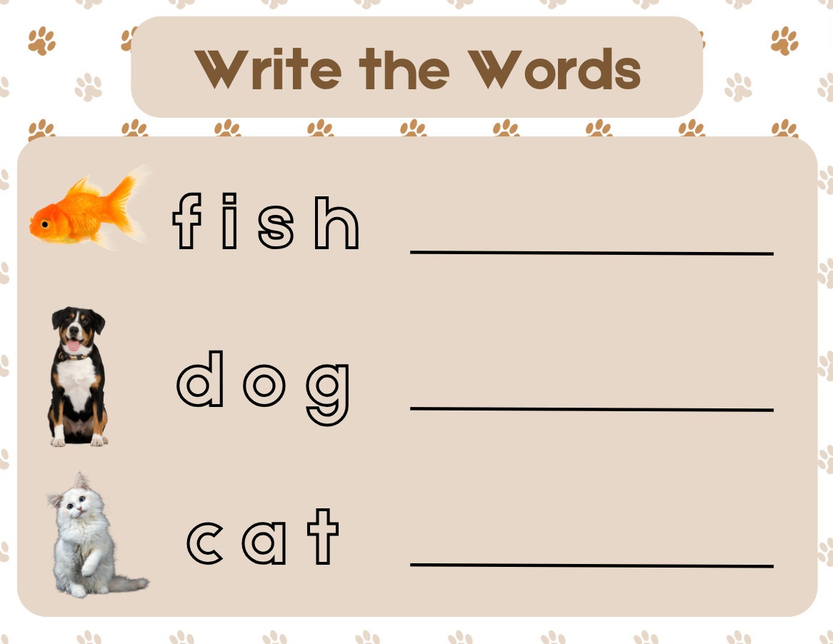 All About Pets Busy Book Printable - Etsy