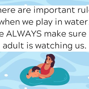 Water Safety Social Story - Swimming Safety for Kids - Etsy