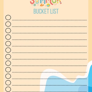 Summer Bucket List Printable With 50 Ideas to Get You Started - Etsy