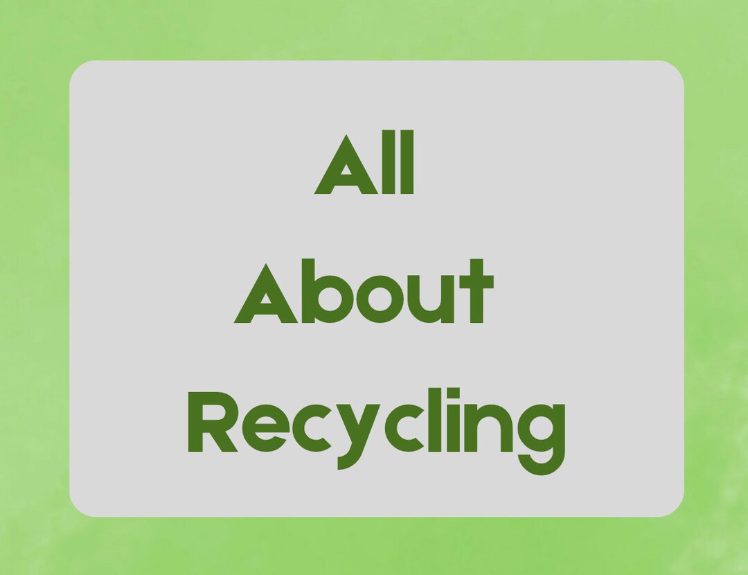 All About Recycling Busy Book Printable - Etsy