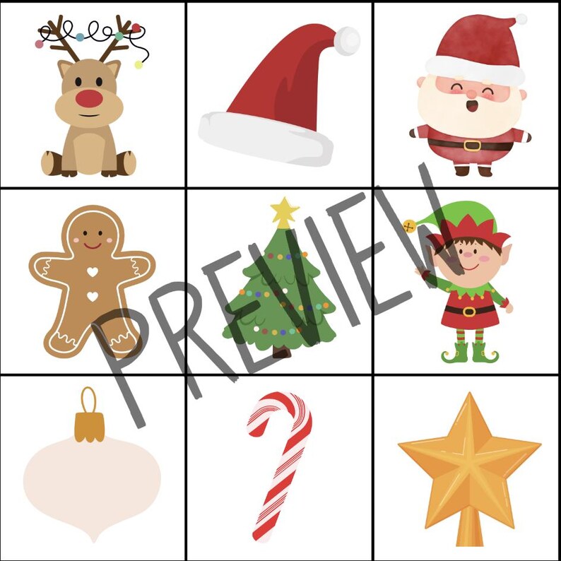 Christmas BINGO! Comes With 10 Unique Cards, so the Whole Family Can ...