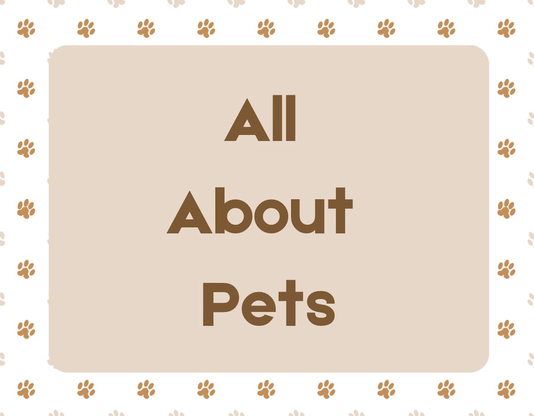 All About Pets Busy Book Printable - Etsy
