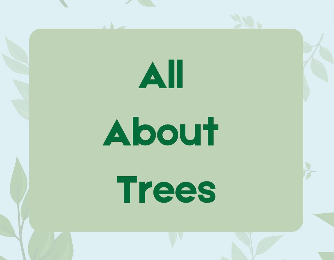 All About Trees Busy Book Printable - Etsy