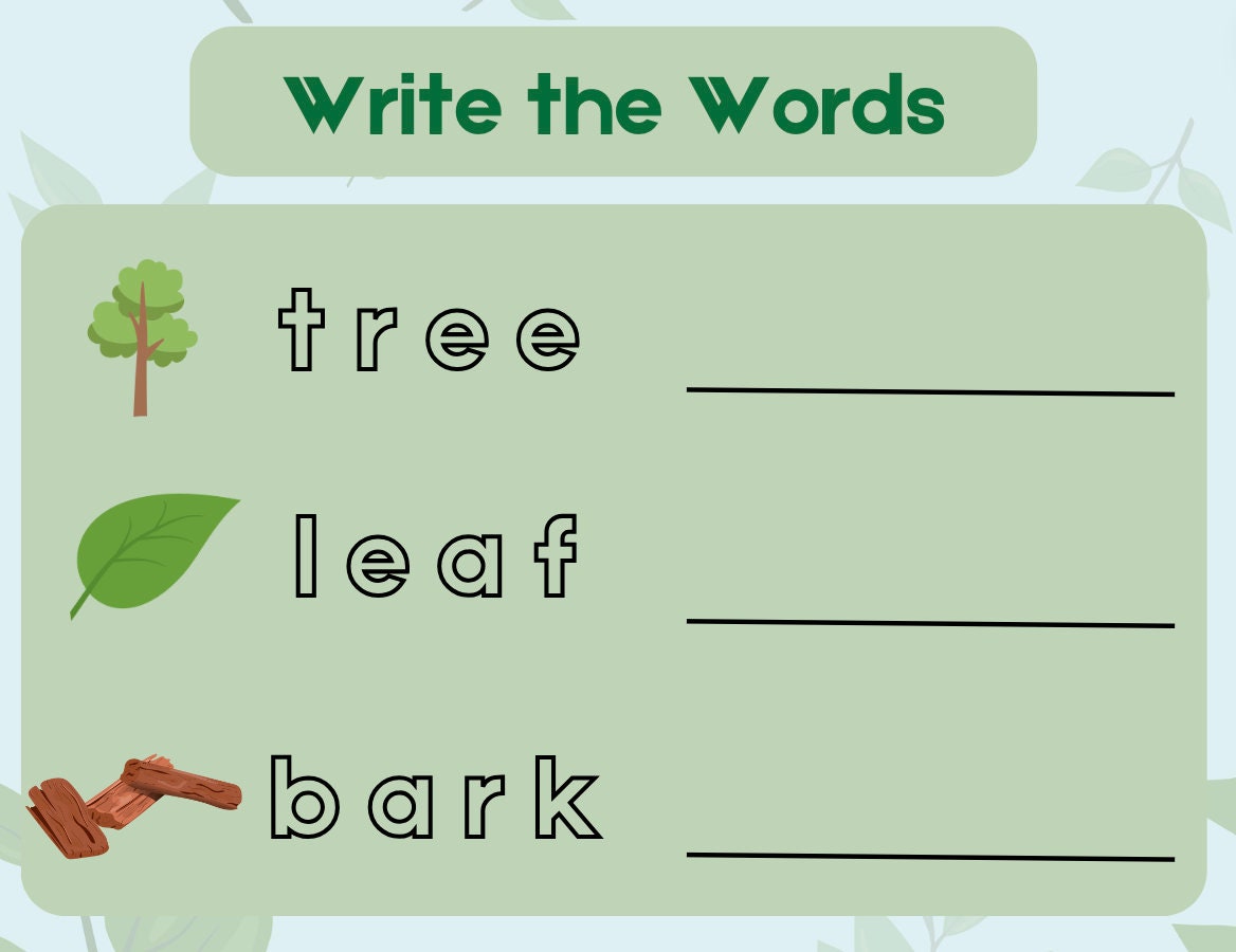 All About Trees Busy Book Printable - Etsy