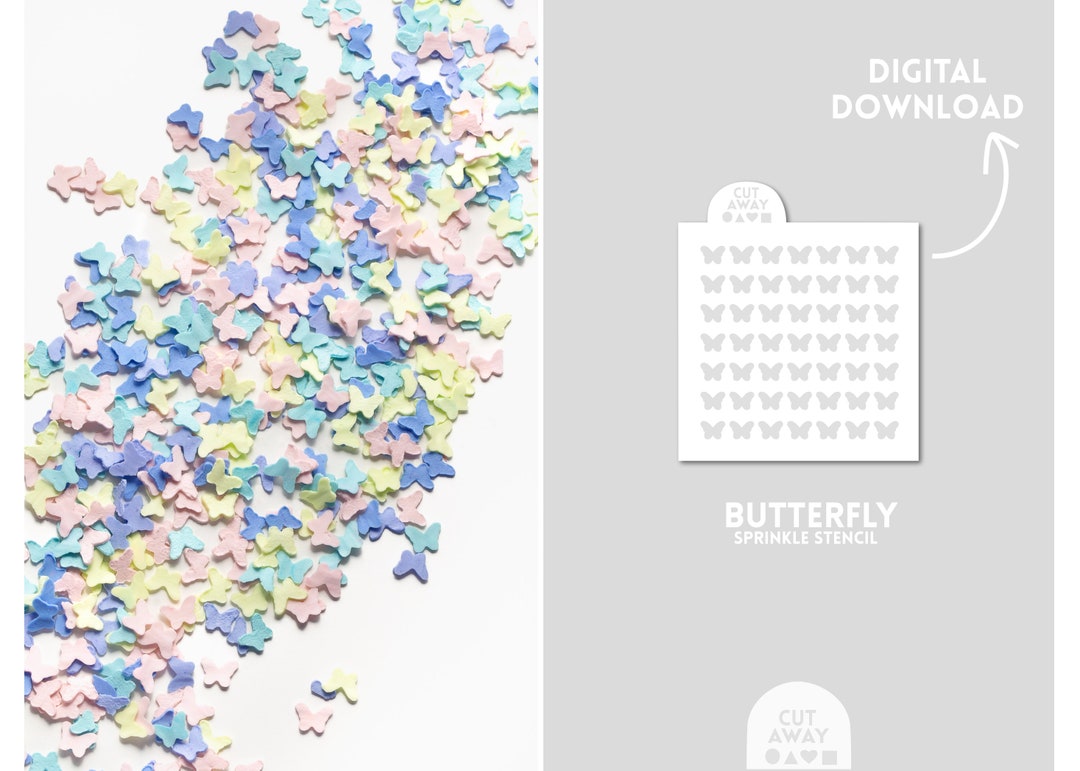 Digital Download Butterfly Sprinkle Stencil STL File for 3D Printing - Etsy