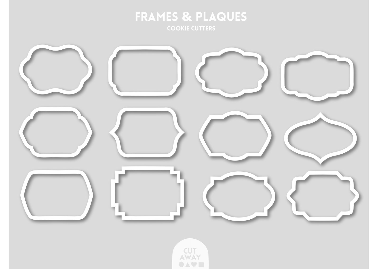 Frame and Plaque Cookie Cutters - Etsy
