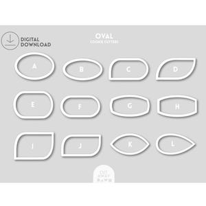 Digital Download- Oval Shape Cookie Cutters - Etsy