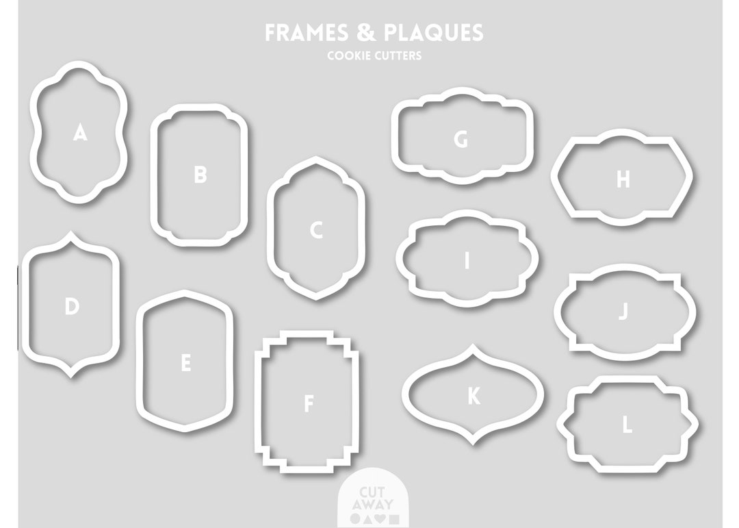 Frame and Plaque Cookie Cutters - Etsy