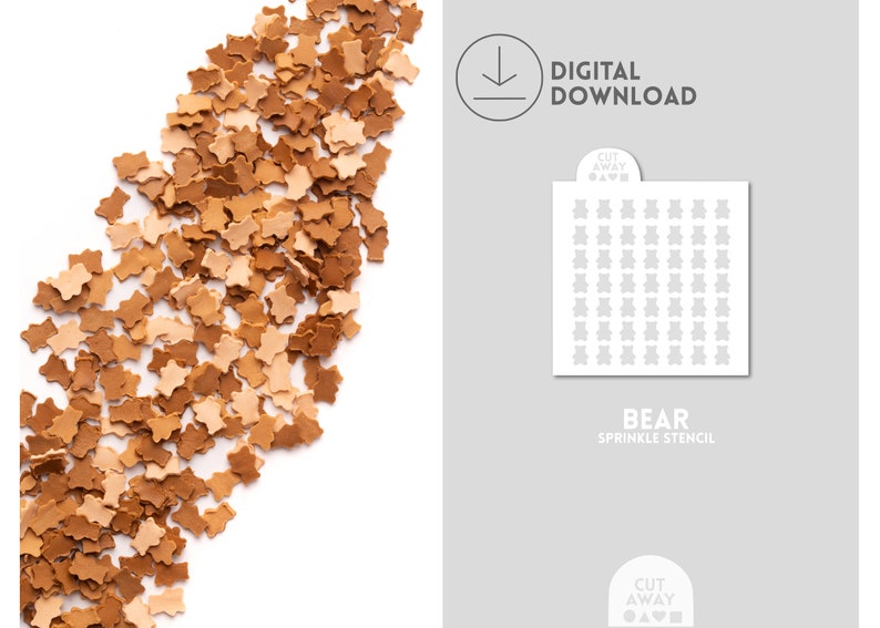 Digital Download- Bear Sprinkle Stencil- STL File for 3D Printing - Etsy