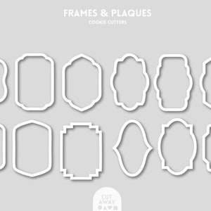 Frame and Plaque Cookie Cutters - Etsy
