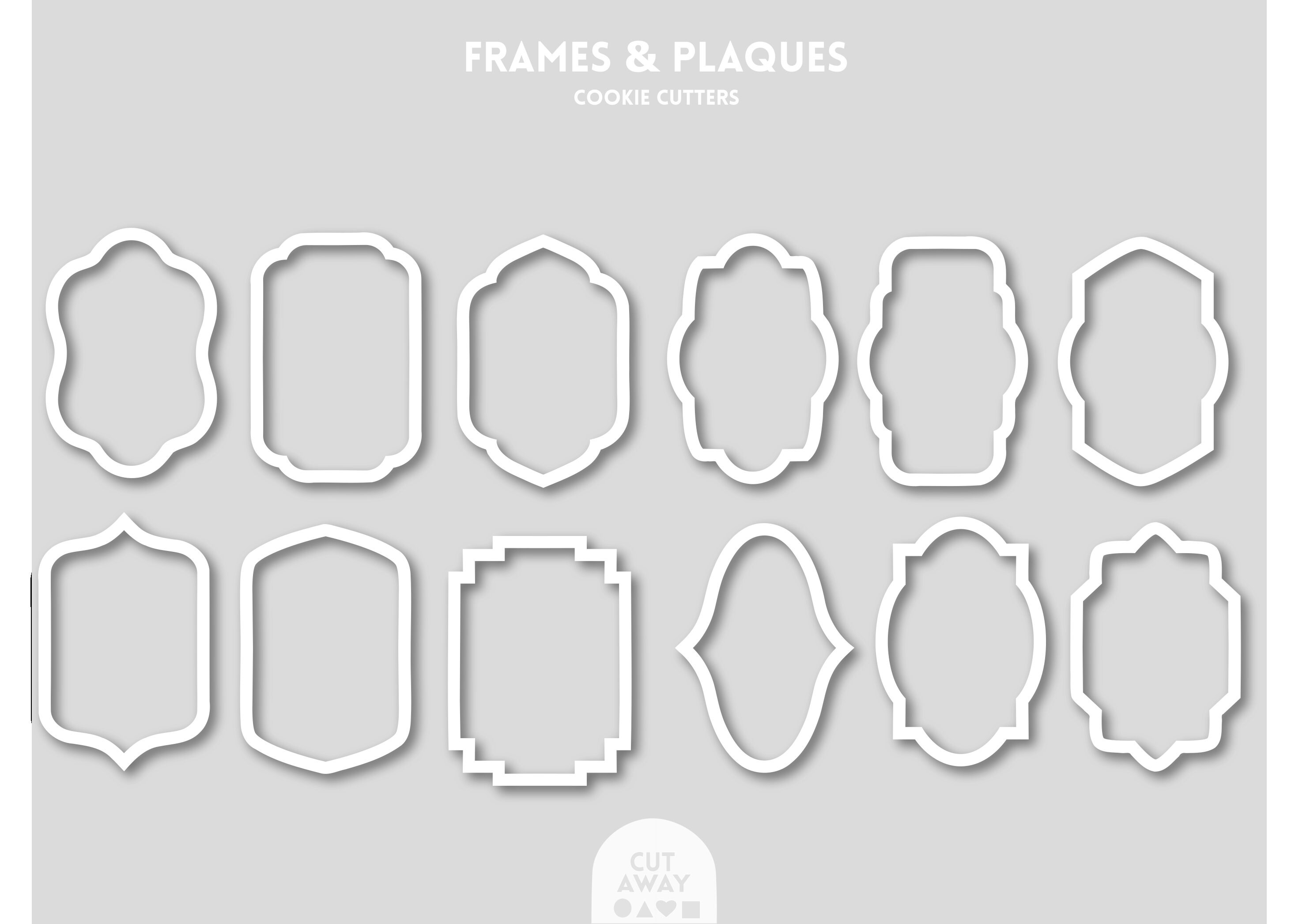 Frame and Plaque Cookie Cutters - Etsy