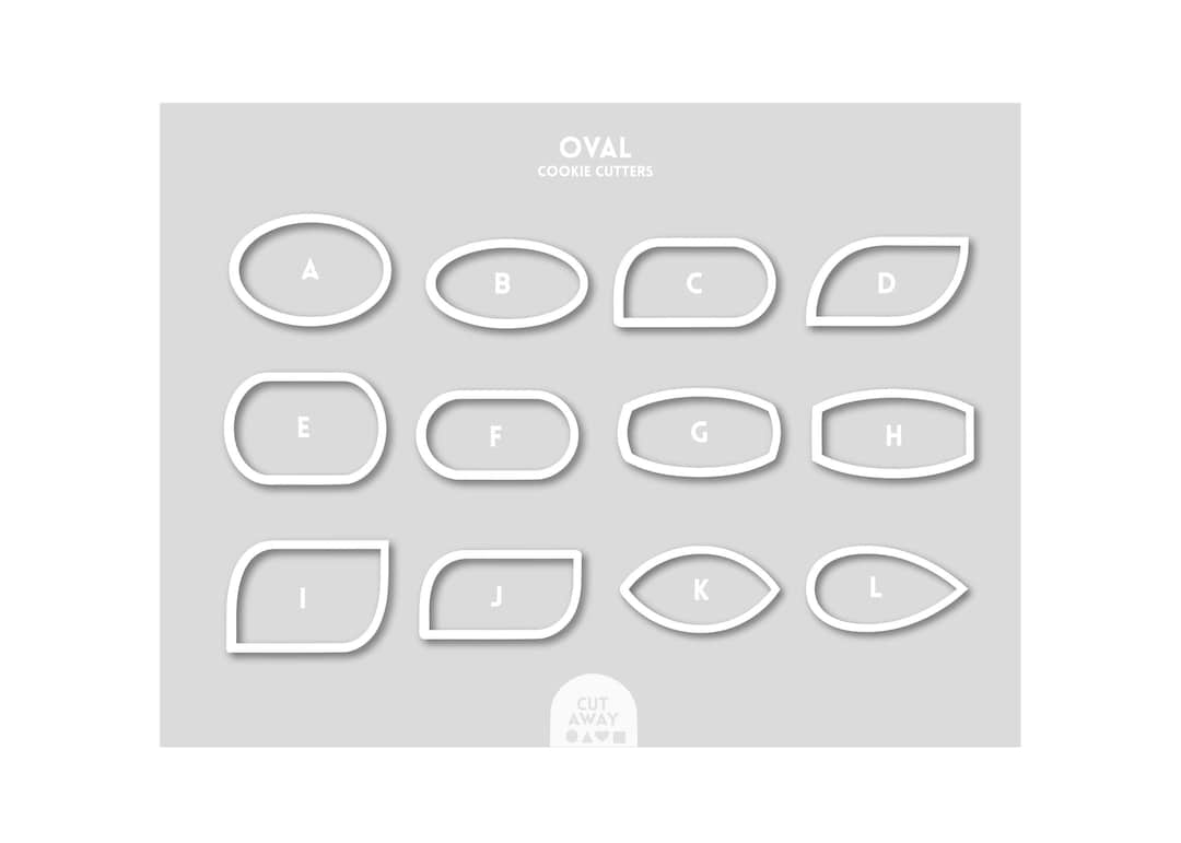 Oval Shape Cookie Cutters - Etsy