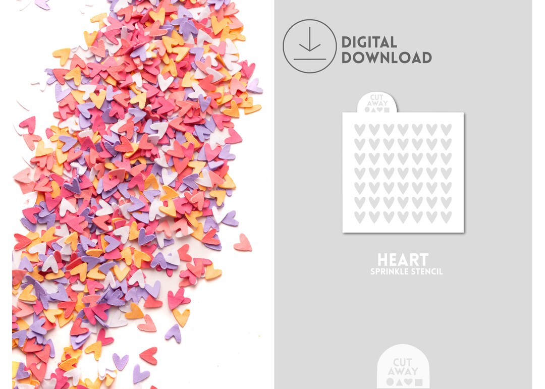 Digital Download- Heart Sprinkle Stencil- STL File for 3D Printing - Etsy