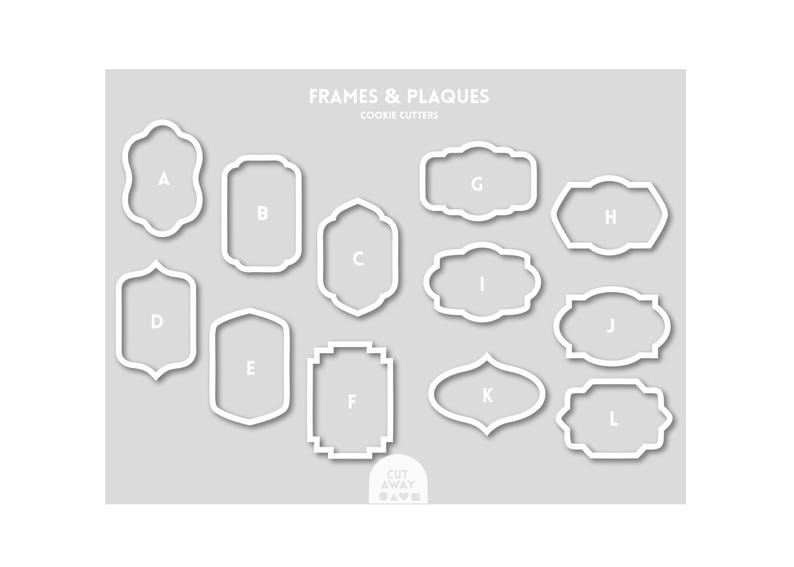 Frame and Plaque Cookie Cutters - Etsy