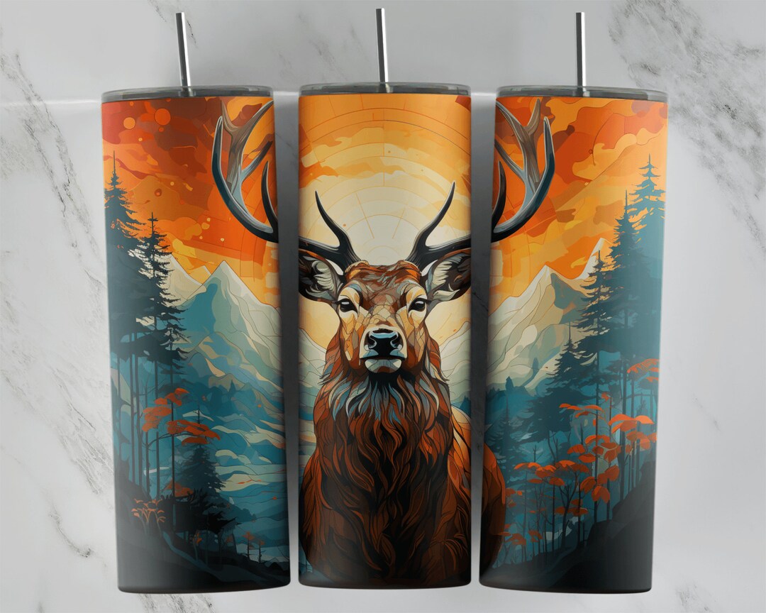 Deer Tumbler Design, Sublimation Image, Great for 20oz Skinny Cups ...