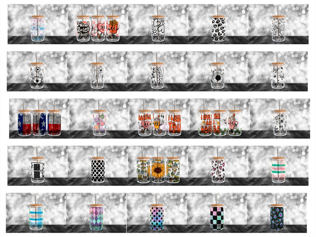100+ Libby Can Bundle, Great for Sublimation, Glass Can Wrap Design ...