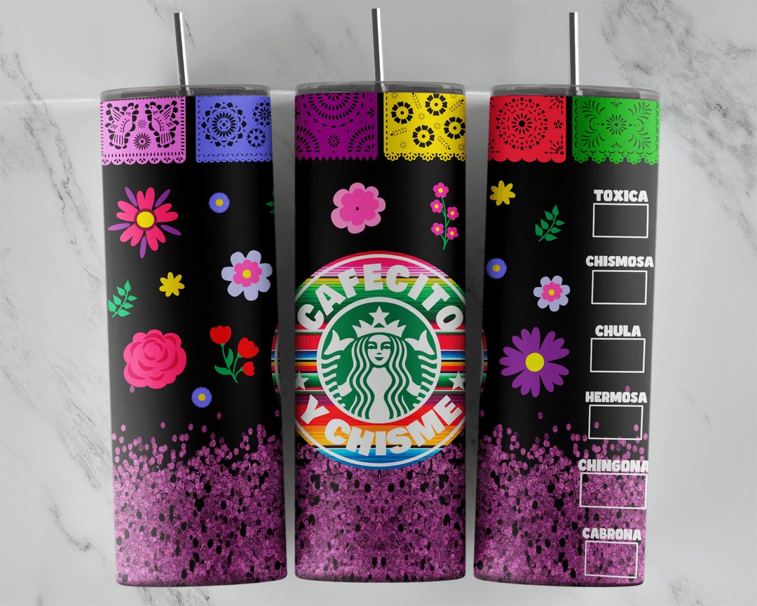 Cafecito Y Chisme Tumbler Design, Novelty Design, Vinyl Wrap, 20oz ...