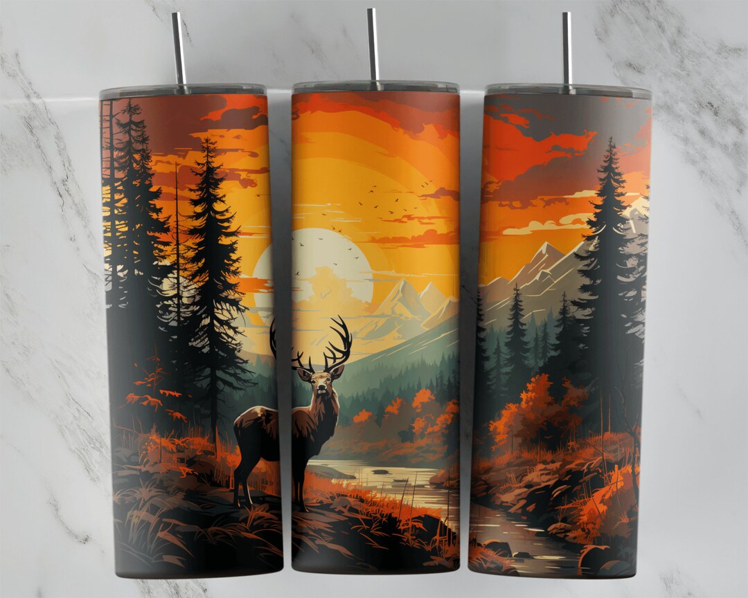 Deer Tumbler Design, Sublimation Image, Great for 20oz Skinny Cups ...