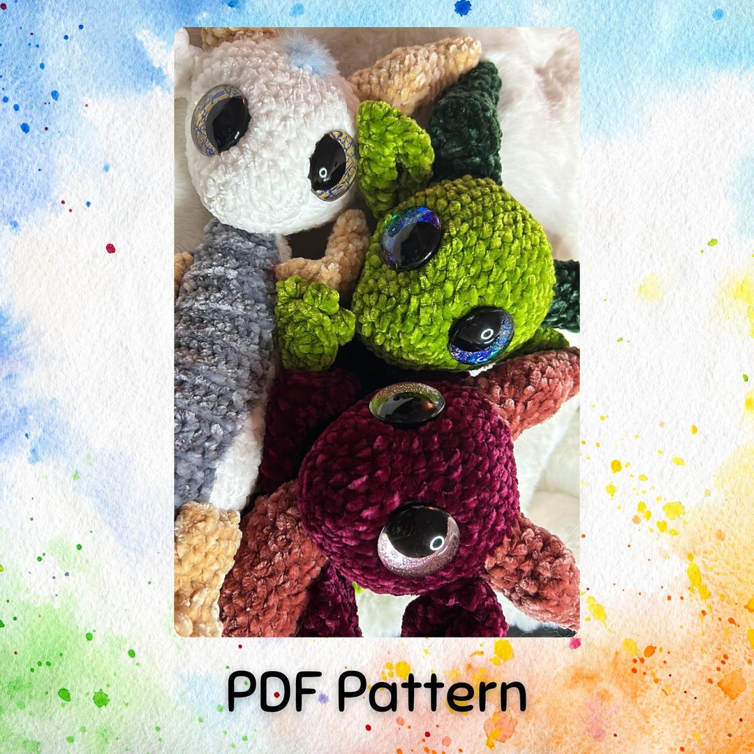 Kuha the Water Spirit Dragon PDF Crochet Pattern | Us Terms | English ...